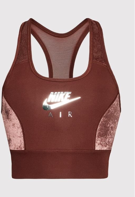 Nike Biustonosz sportowy Air Swoosh DD2402 Brązowy - Ceny i opinie ...