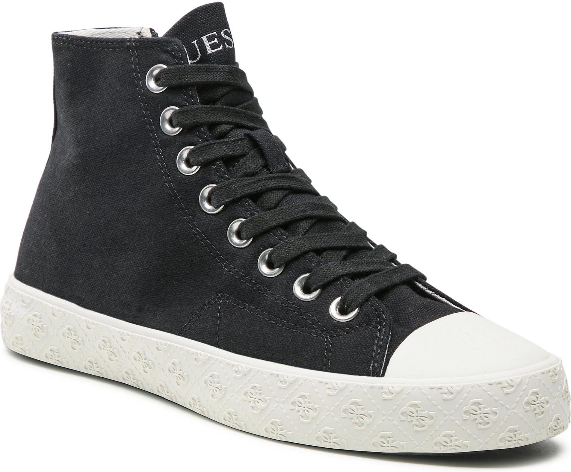 Trampki GUESS - Ederle Hi Ii FM6EHS FAP12 BLKWH - Ceny i opinie - Ceneo.pl