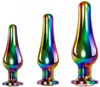 EVOLVED RAINBOW METAL PLUG SET - zestaw korków analnych (tęczowy ...