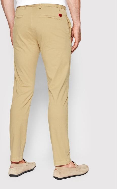 Hugo Chinosy David222D 50468314 Beżowy Slim Fit - Ceny i opinie - Ceneo.pl