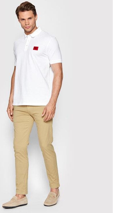 Hugo Chinosy David222D 50468314 Beżowy Slim Fit - Ceny i opinie - Ceneo.pl