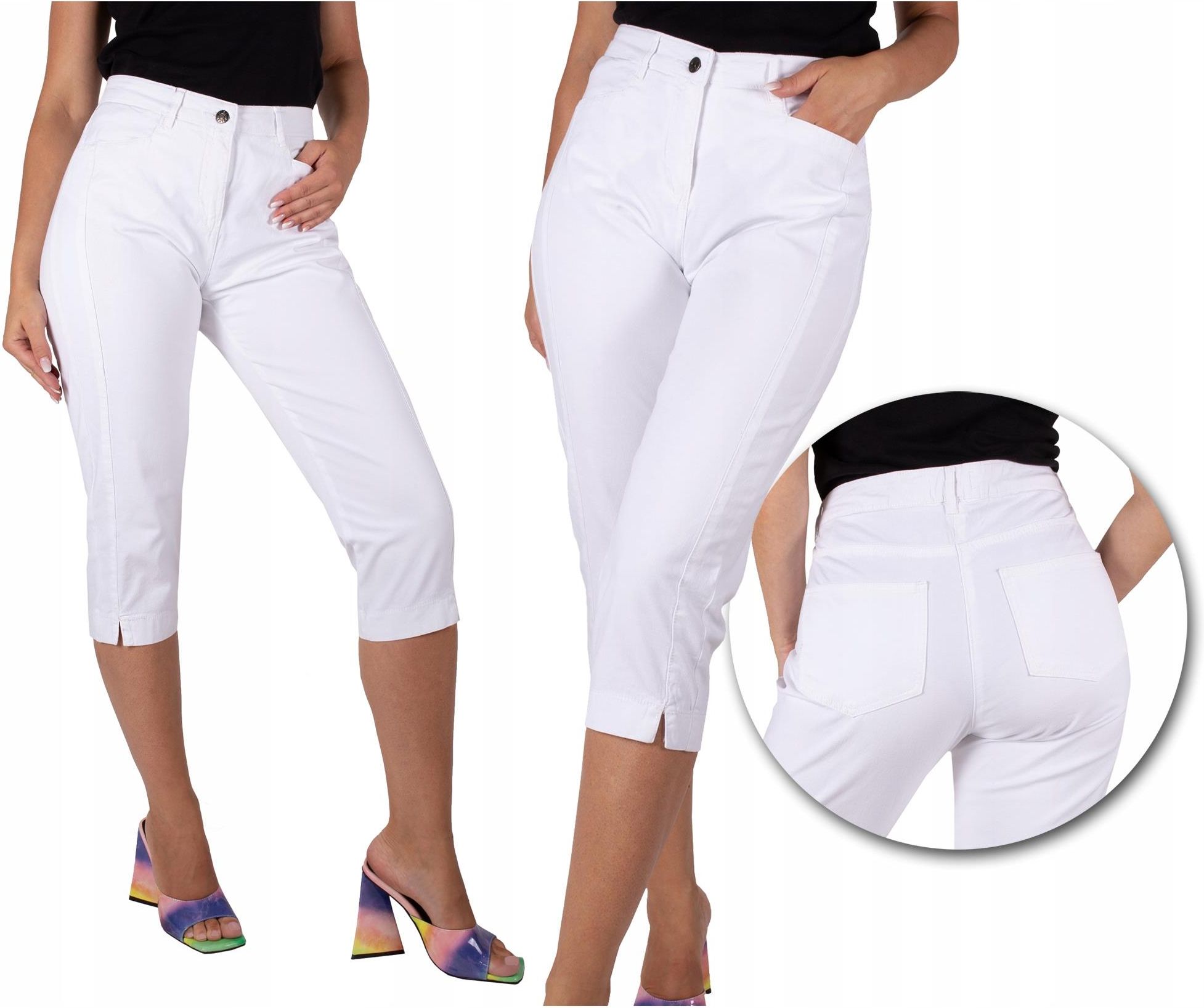 Rybaczki Damskie duze rozmiary spodnie Capri 48 - Ceny i opinie - Ceneo.pl