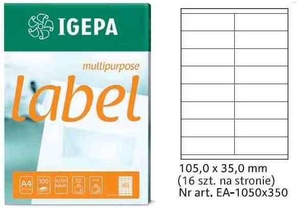 Etykiety samoprzylepne uniwersalne A4 Igepa Multipurpose Label - Ceny i opinie - Ceneo.pl