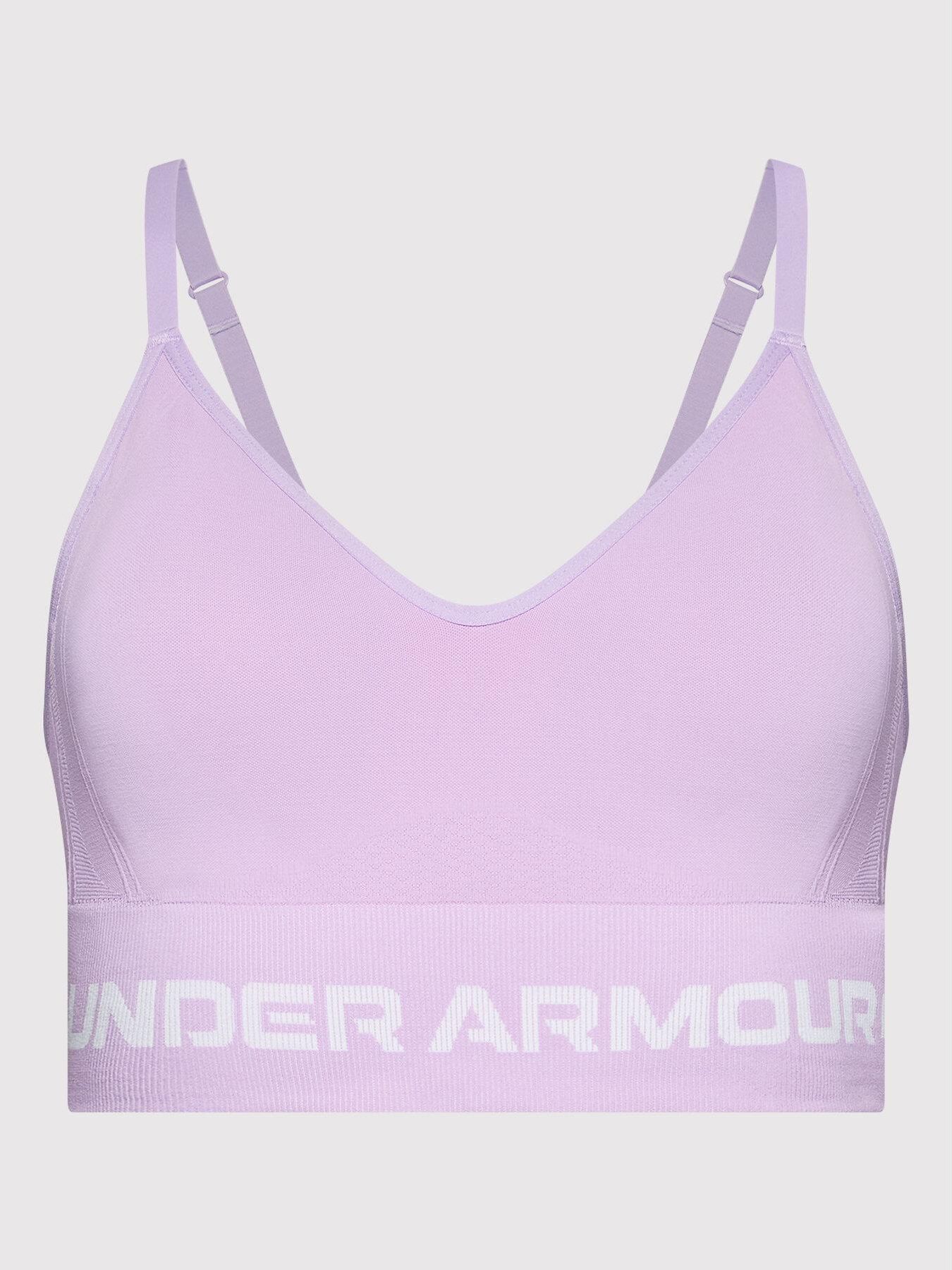 Under Armour Biustonosz sportowy Ua Seamless Low Long 1357719 Fioletowy ...