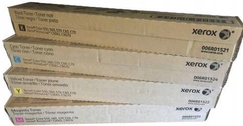 Xerox Toner Set Cmyk Color 550 560 570 4szt. (006R01525 + 006R01526 ...