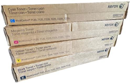 Xerox Toner Set Cmyk Wc 7120 7125 7220 7225 (006R01453 + 006R01454 ...