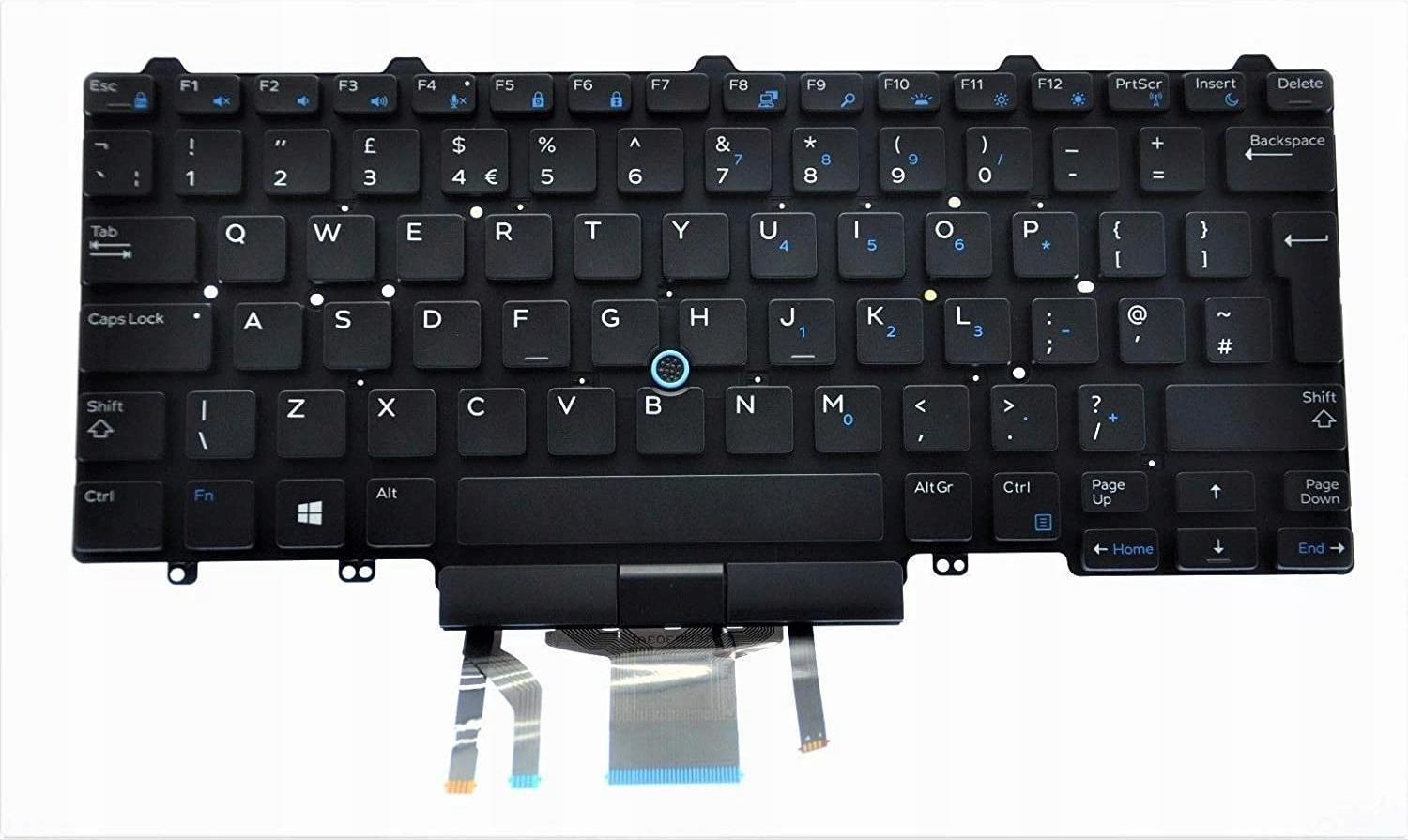 Podzespoły do laptopa DELL NOWA KLAWIATURA 7400 QWERTY PL PODŚW. 0RN86F ...