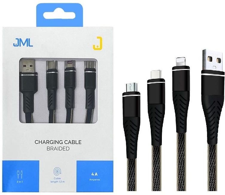 Kabel USB JML CD-101 4A 1,3 m 3w1 czarny - Kable - Opinie i ceny na ...