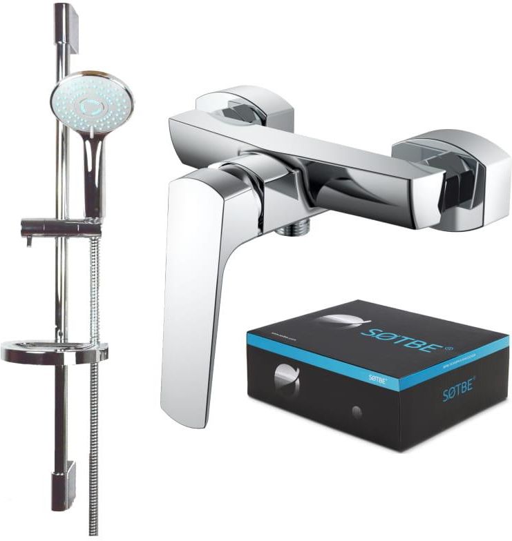 Wylewka SOTBE TOGA bateria natryskowa+zestaw natryskowy drążek Lark ...