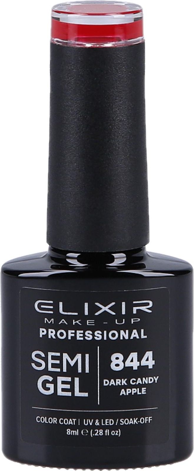 Elixir Lakier Hybrydowy Do Paznokci Red 844 Dark Candy Apple 8ml ...