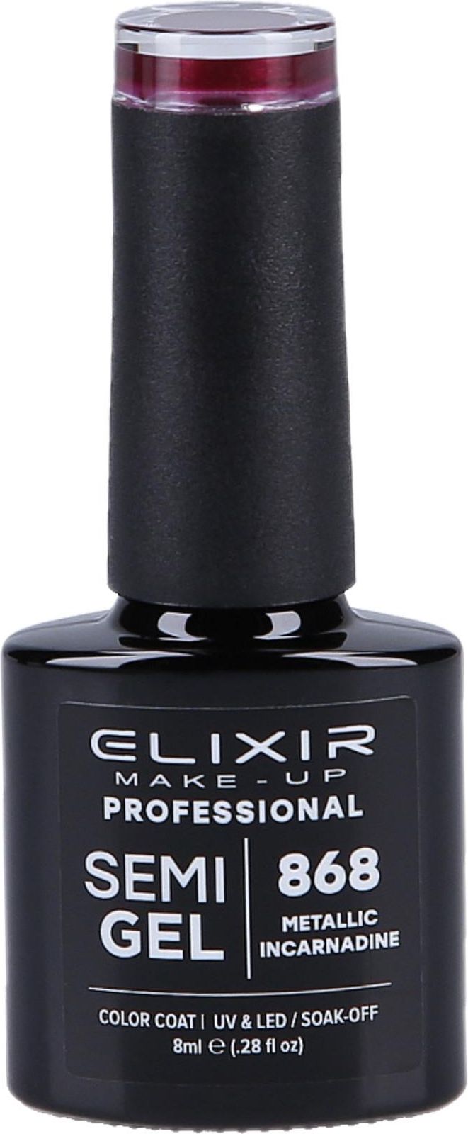 Elixir Lakier Hybrydowy Do Paznokci Neutral Dark Red 868 Metallic ...