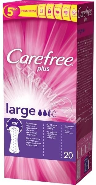 Carefree Plus Large Wkładki higieniczne 20szt. - Opinie i ceny na Ceneo.pl