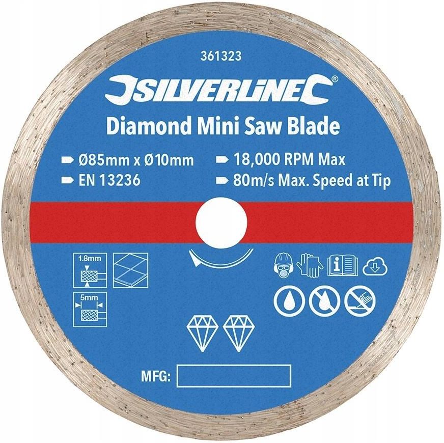 Tarcza diamentowa Silverline Diamentowa Tarcza Tnąca Do Glazury ...