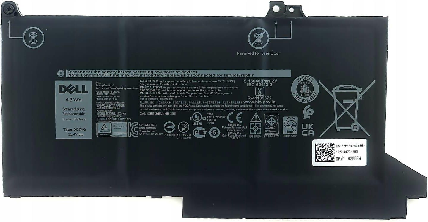 Bateria do laptopa DELL NOWA 42WH LATITUDE 5300 5310 7400 0G74G 2PFPW ...