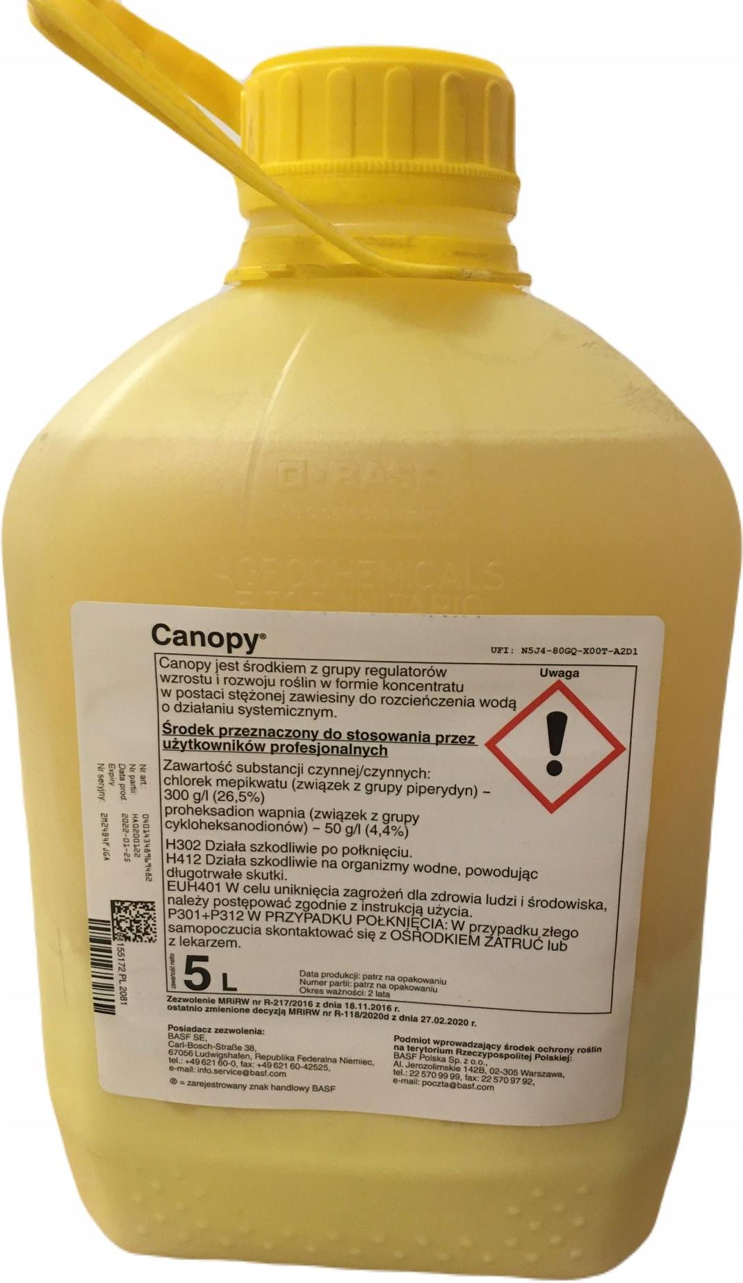 Canopy 5L Basf Regulator Wzrostu Rozwój Roślin - Ceny i opinie - Ceneo.pl