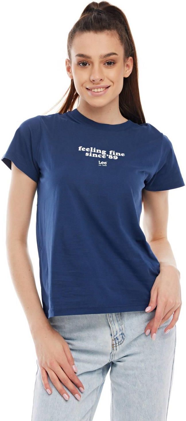 LEE CREW NECK TEE WASHED BLUE L44OYGLR - Ceny i opinie - Ceneo.pl