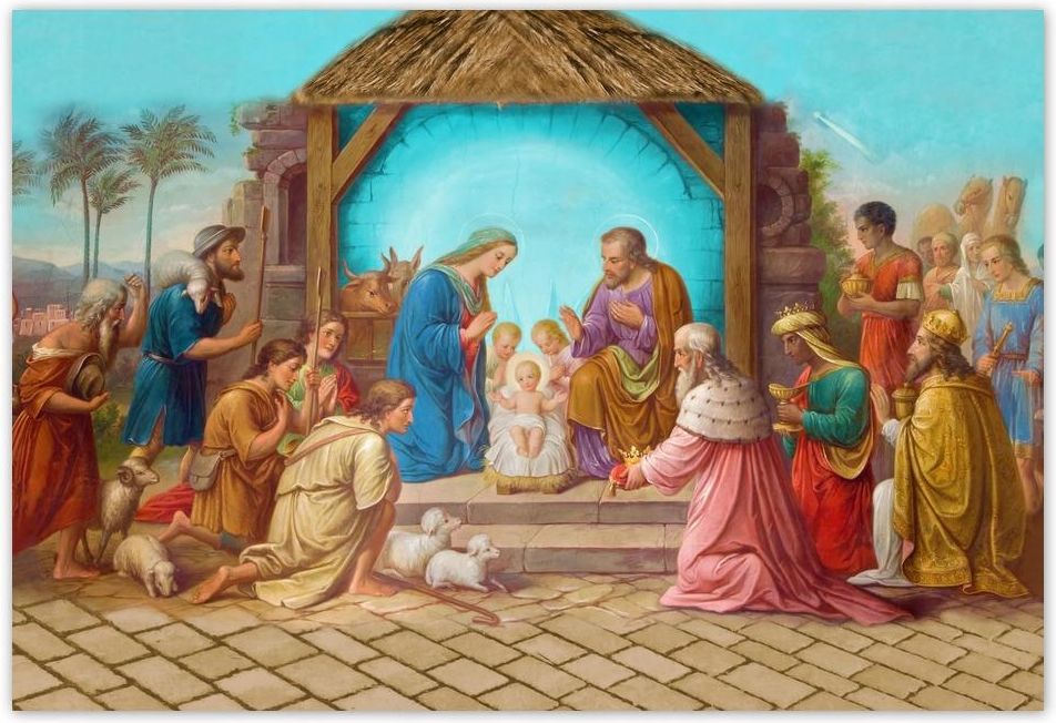 Fototapeta 152x104 Żłóbek Stajenka Jezusek - Opinie i ceny na Ceneo.pl