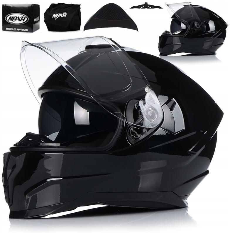 Kask motocyklowy Naxa F28/A Czarny Połysk Plus Blenda - Opinie i ceny na Ceneo.pl