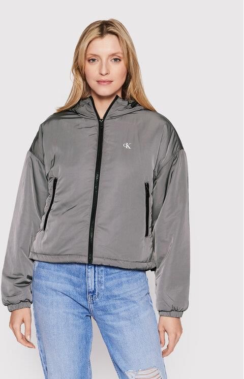 Calvin Klein Jeans Wiatrówka J20J217700 Szary Relaxed Fit - Ceny i ...