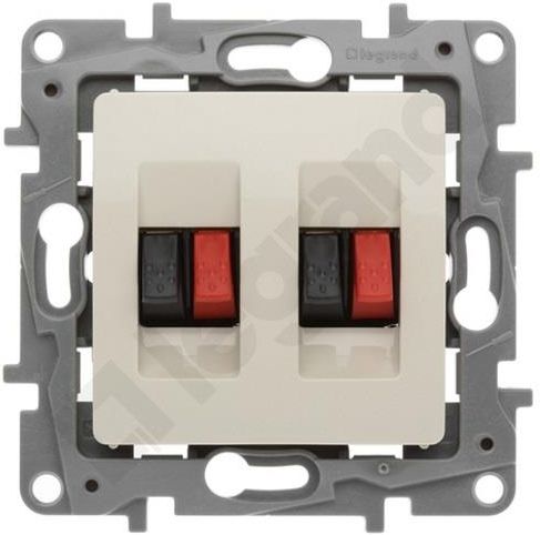 Gniazdo elektryczne Legrand NILOE Krem Gniazdo GŁOŚNIKOWE PODWÓJNE ...