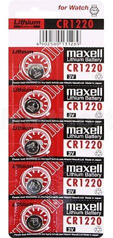 Bateria litowa 3V CR1220 MAXELL fi12x2mm 5szt. - Ceny i opinie na Ceneo.pl