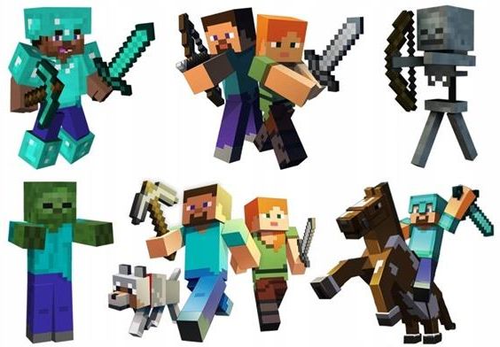 Zestaw Postaci 3 ala Minecraft opłatek na tort aff015f6 - Ceny i opinie ...