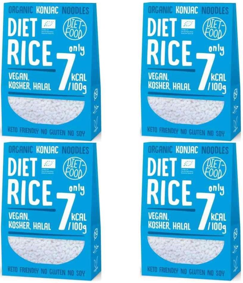 Diet-Food 4 x Makaron Konjac Bio Organic Diet Rice 300g Diet Food ...