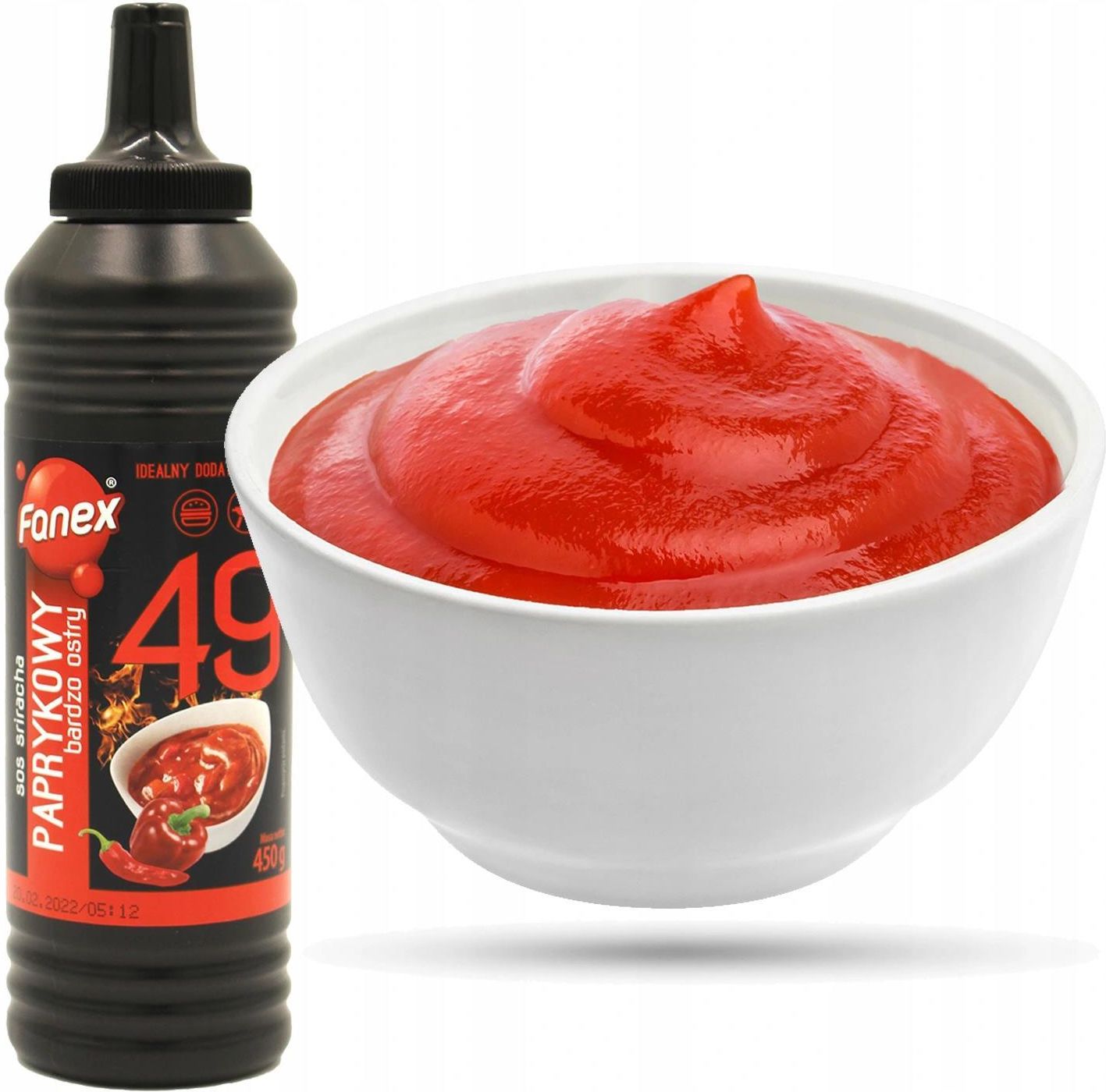 Gorzkoislodko Sos Paprykowy Sriracha Ostry Sos Chili Fanex 450g - Ceny ...