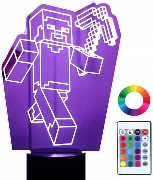Plexido Lampka LED 3D Minecraft Alex - Ceny i opinie - Ceneo.pl