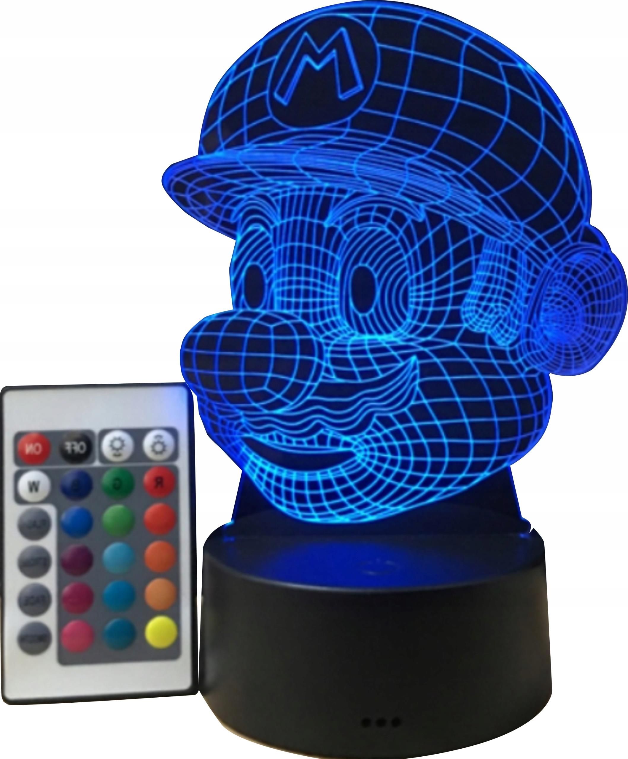 Lampka 3D Led Super Mario 16 Kolorów Rgb - Opinie i atrakcyjne ceny na ...