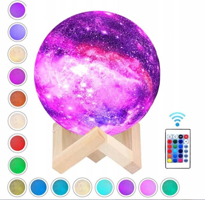 Lampka Nocna Księżyc Galaxy 3D 57Cm Moon Rgb Pilot - Opinie i atrakcyjne ceny na Ceneo.pl