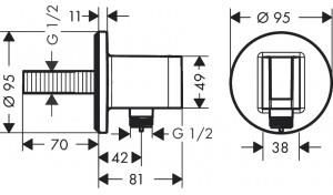 Hansgrohe Fixfit Q Czarny Chrom Szczotkowany 26887340 - opinie i ceny ...