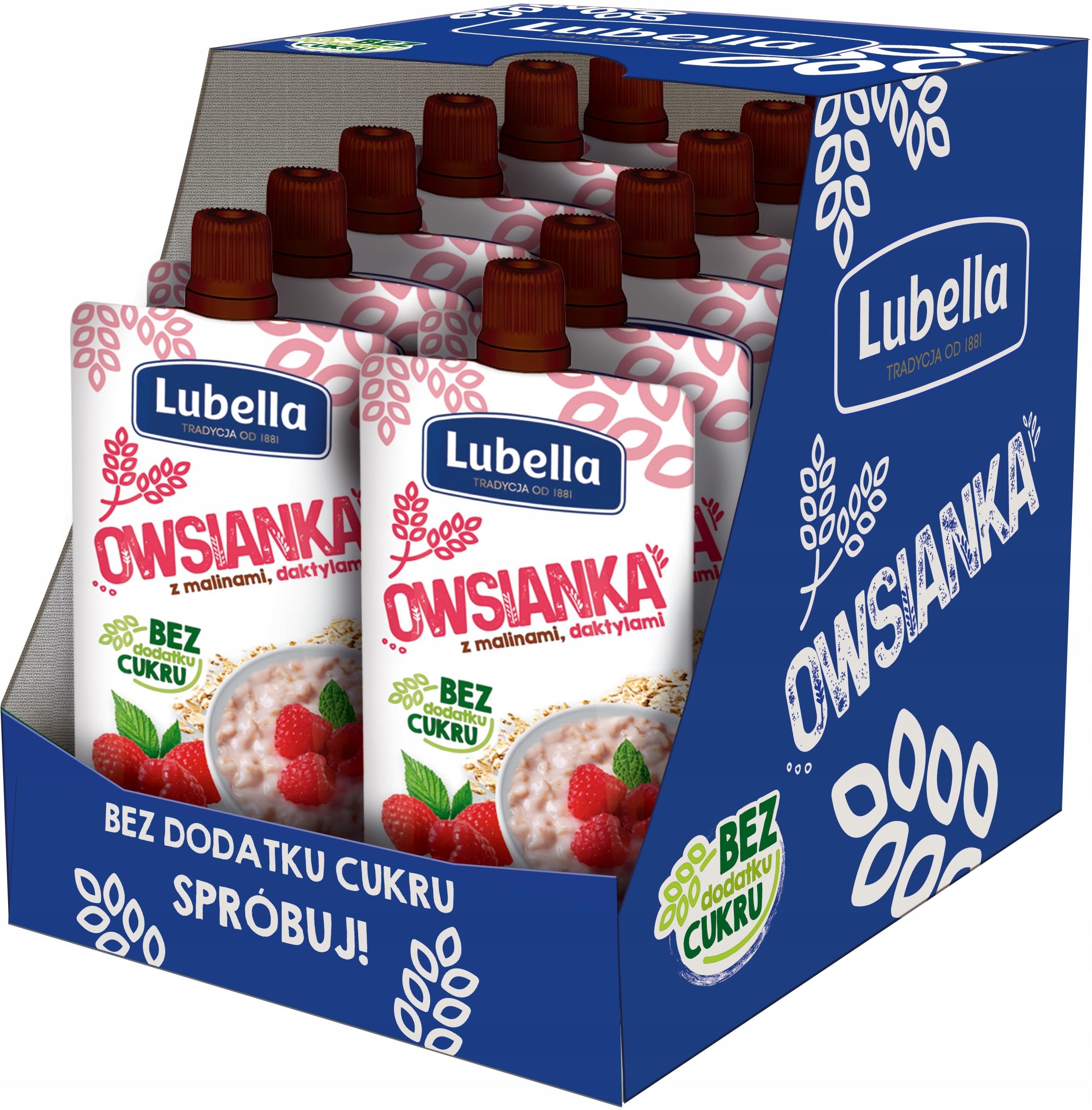 Lubella Mus Owsianka Malina Daktyle 12 x 100g - Ceny i opinie - Ceneo.pl