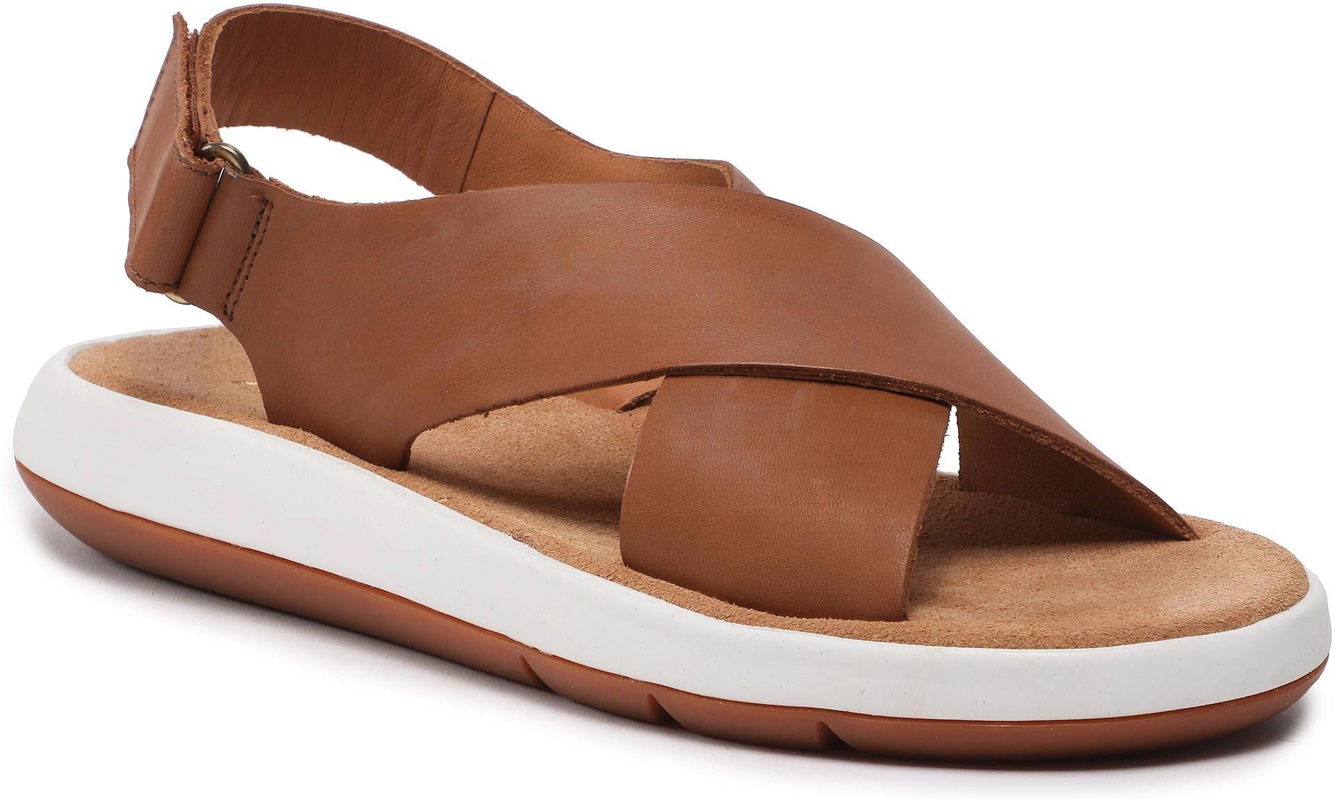 Sandały CLARKS - Jemsa Cross 26165793 Dark Tan Lea - Ceny i opinie ...