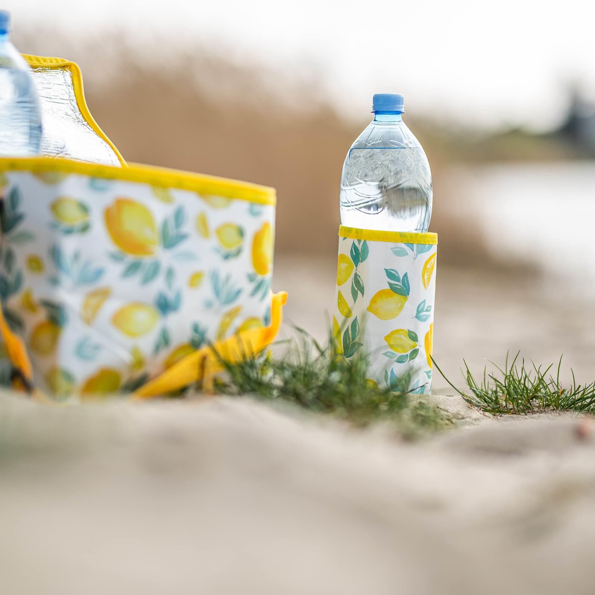 Torba Termiczna Termoizolacyjna Plażowa Piknikowa + Pokrowiec Na Butelkę Cytryny - Ceny i opinie ...