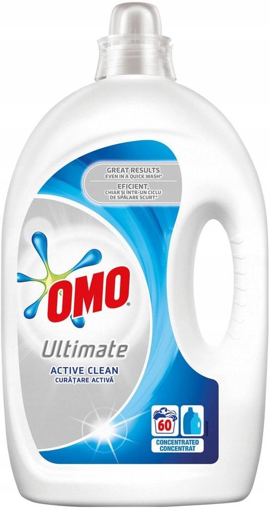 Omo Ultimate Active Clean Żel Prania 60Pr 3L - Opinie i atrakcyjne ceny ...