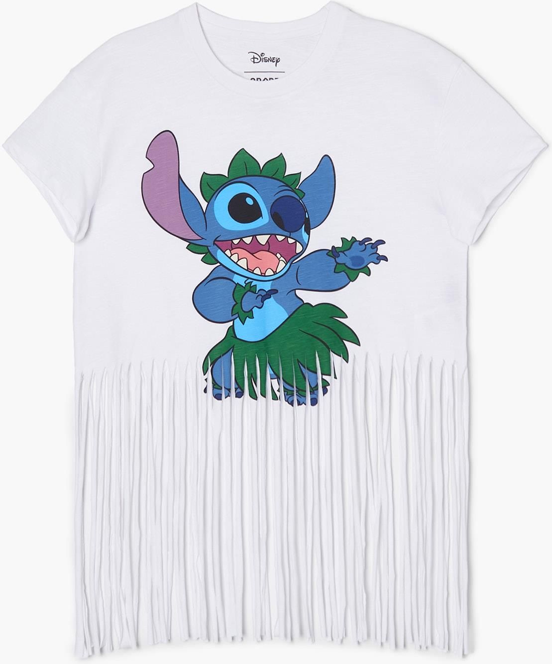 Cropp - Koszulka Lilo i Stitch z frędzlami - Biały - Ceny i opinie ...