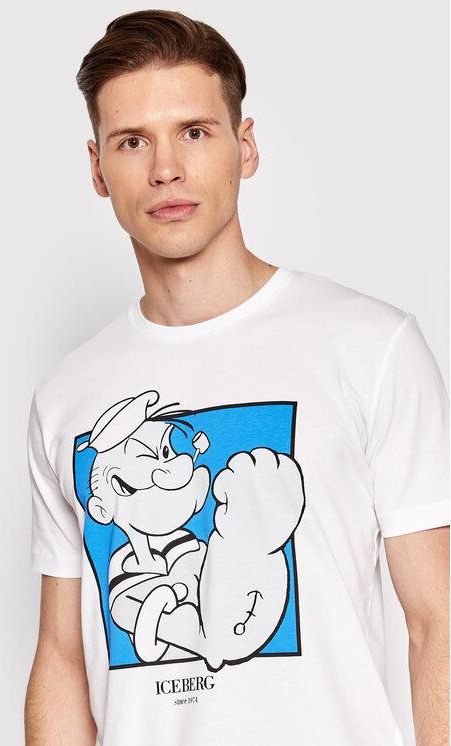 Iceberg T-Shirt 22II1P0F02463011101 Biały Regular Fit - Ceny i opinie ...