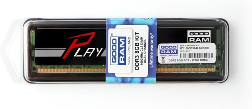 Pamięć RAM GoodRam DDR3 PLAY 8GB/1600 Dual CL8 (GY1600D364L9/8GDC ...