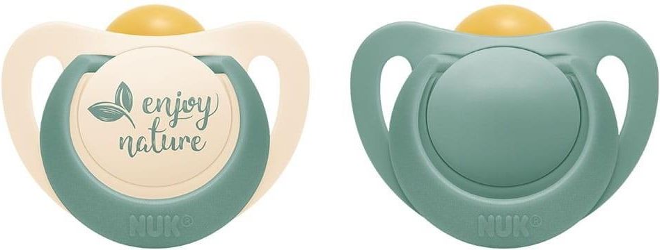 NUK Smoczek for Nature, 18-36m-cy, lateksowy, zielony 2 szt - Ceny i opinie - Ceneo.pl