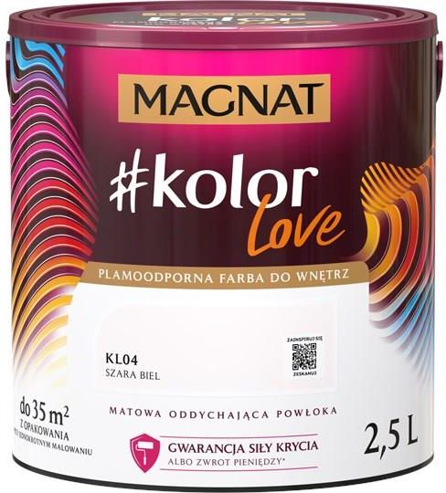 Farba Magnat #kolorLove KL04 Szara Biel 2,5L - Opinie i ceny na Ceneo.pl