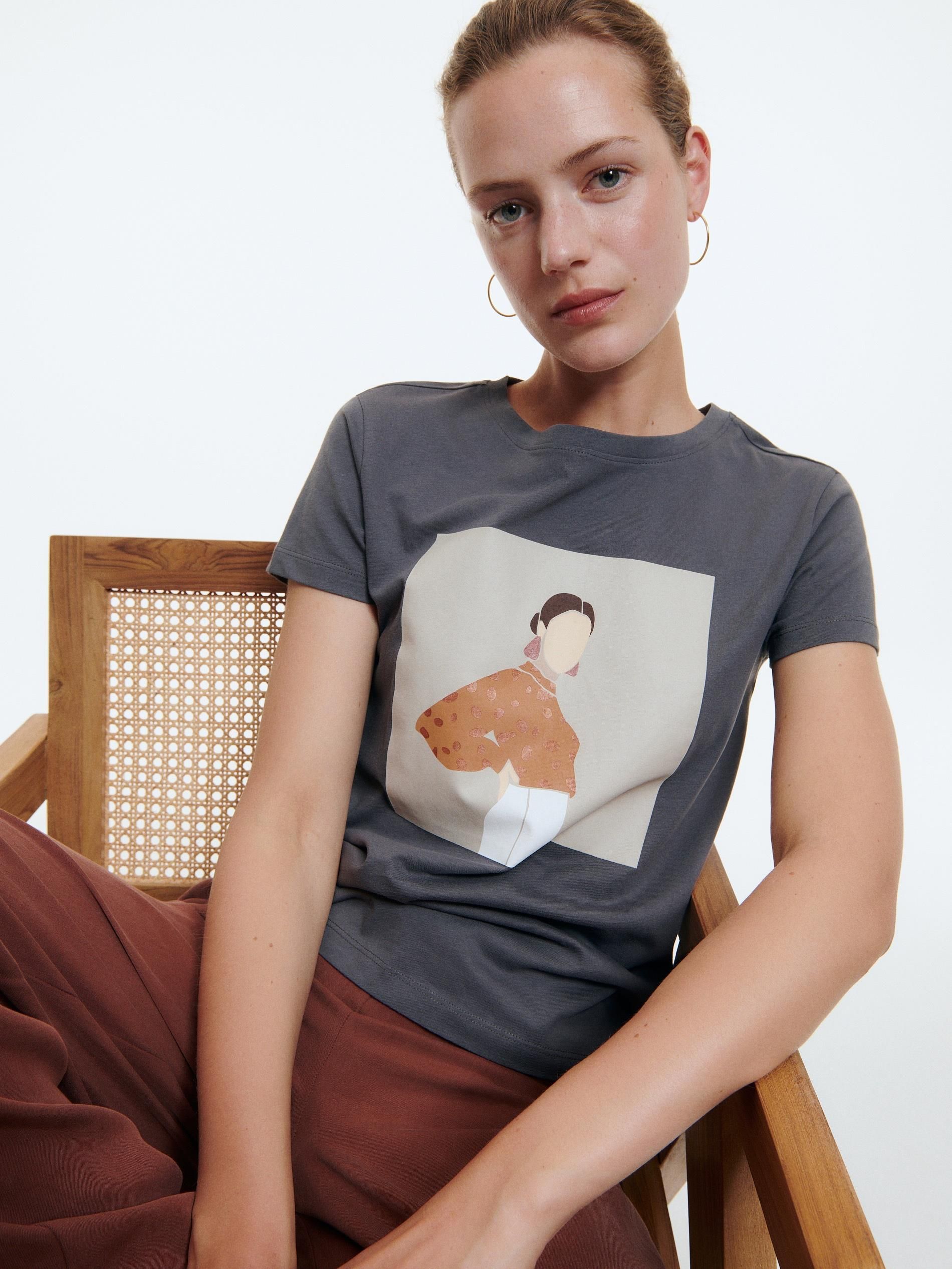 Reserved - T-shirt regular z nadrukiem - - Ceny i opinie - Ceneo.pl