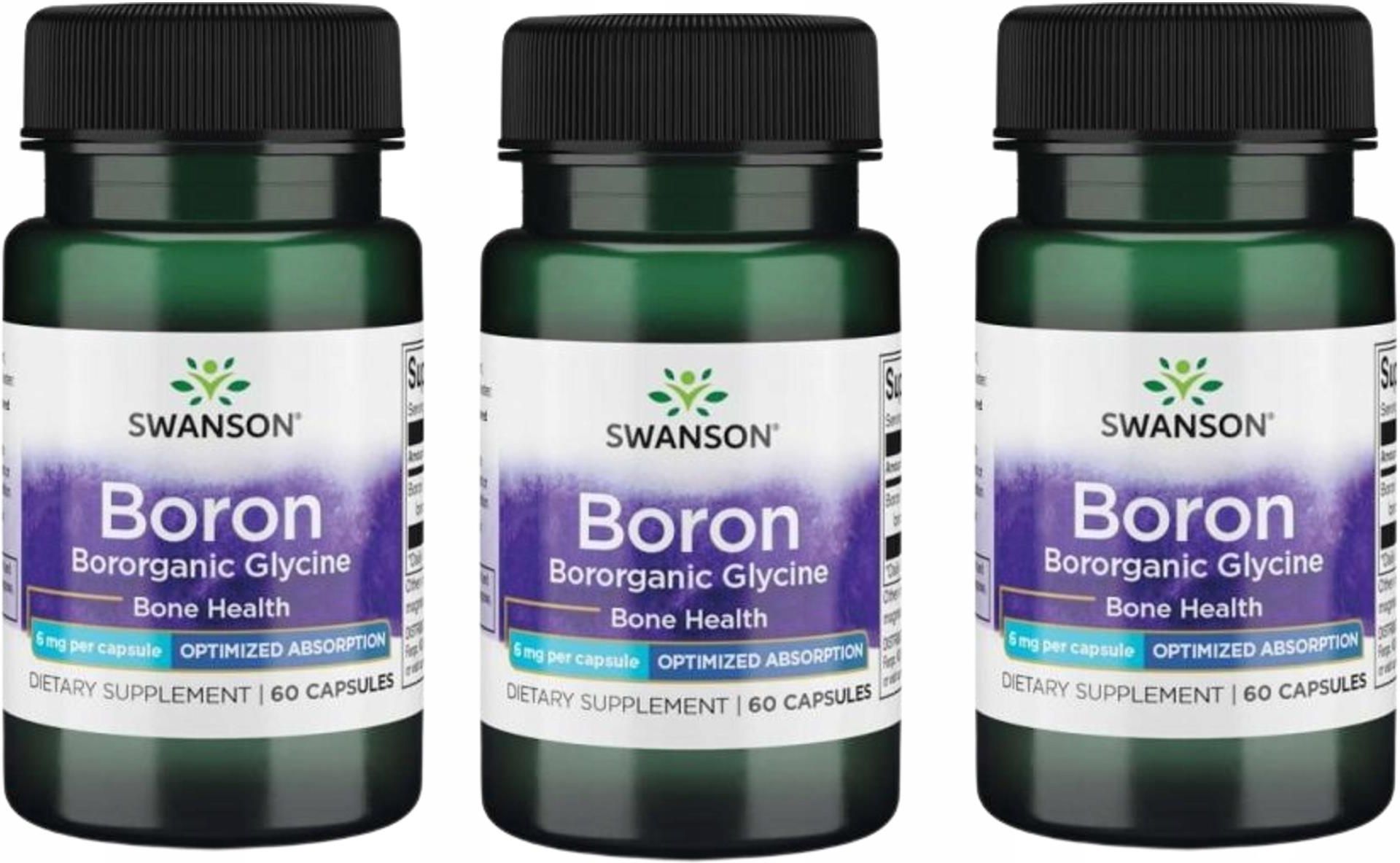 Swanson Boron Albion Boroganic Glycine 6Mg 3 x 60Kaps. - Opinie i ceny ...