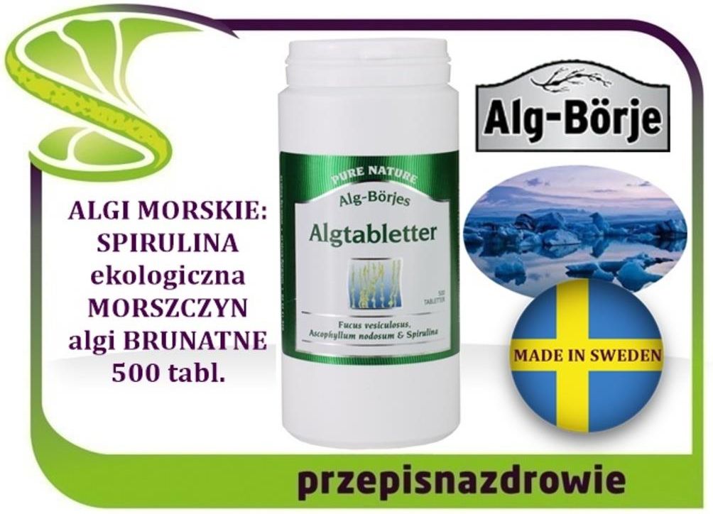 Alg-Börje Algi Algtabletter 500 Tabl - Opinie i ceny na Ceneo.pl