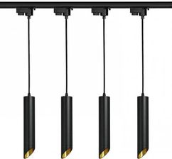 Domeno Led Domenoled 4x Lampa wisząca na szynoprzewód czarno złota 1F ...