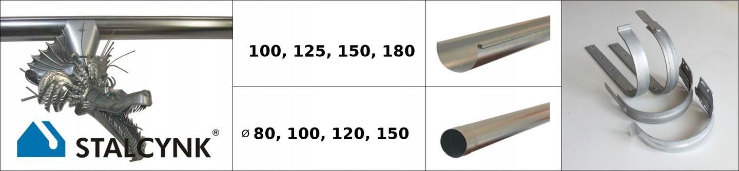 Rynna Sztucer 100/80 Rynna Ocynkowana 100mm Rynny Ocynk Stalcynk ...