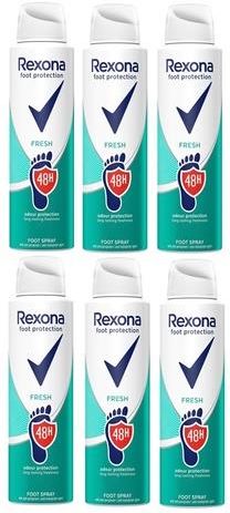 Rexona Foot Protection Fresh Dezodorant Do Stóp 150 Ml Zestaw 6 Sztuk ...
