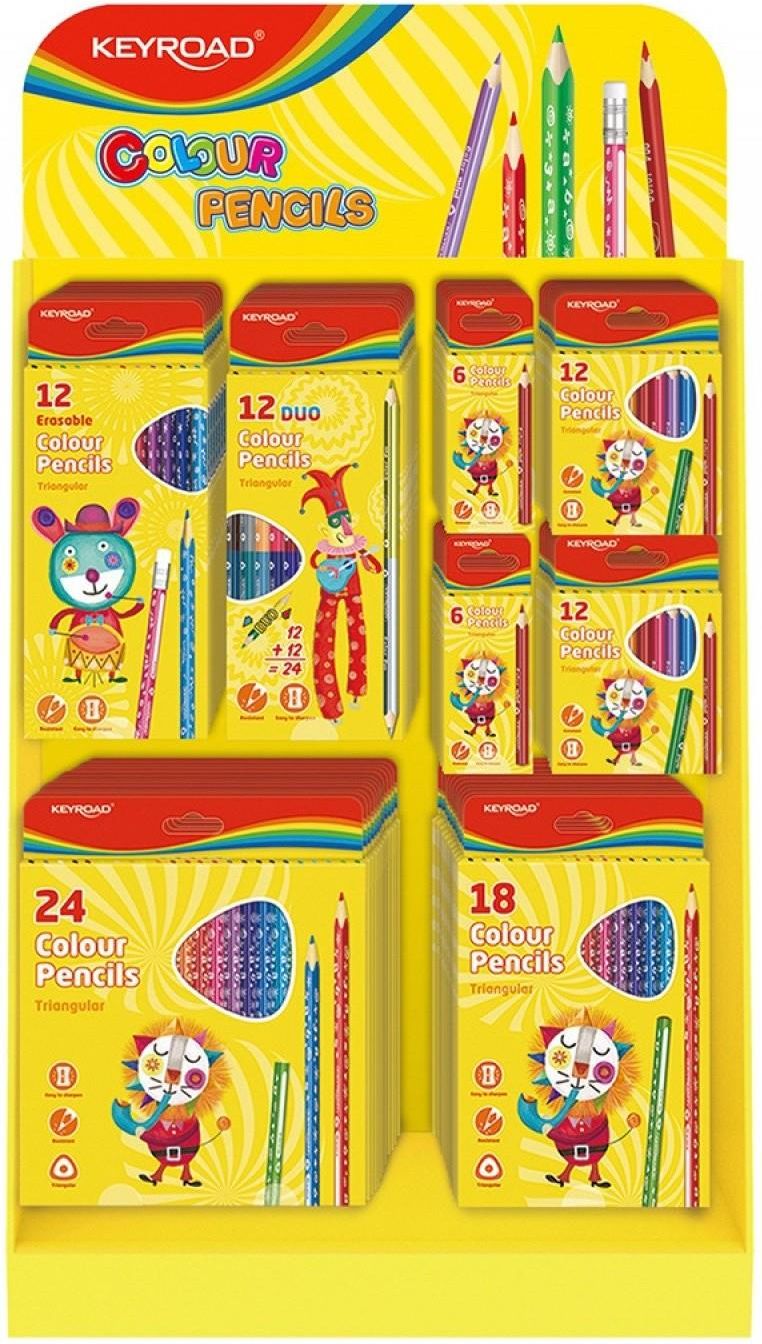 Mały Display Keyroad Colour Pencils, Karton, Składany, Bez Wyposażenia ...