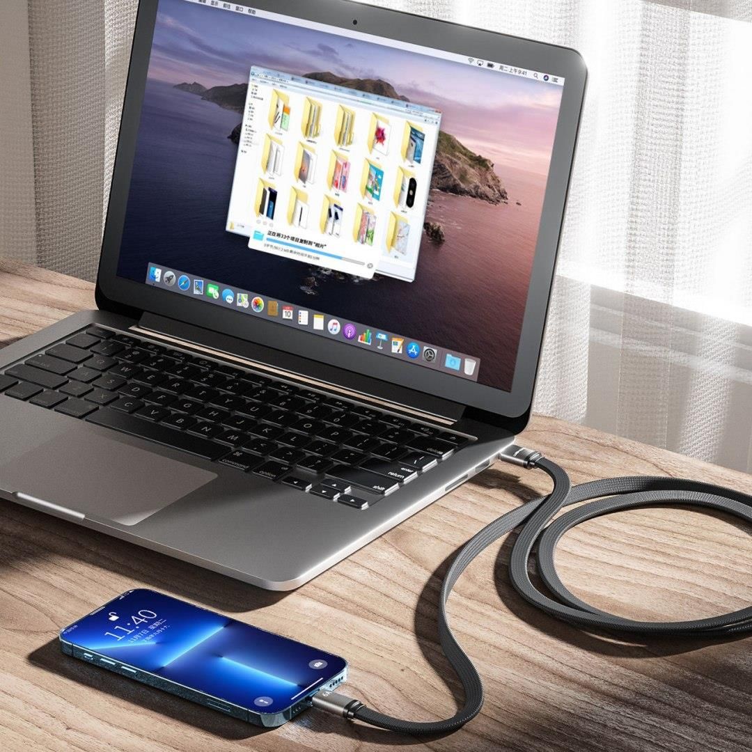 WK Design King Kong 2nd Gen series płaski kabel USB - USB Typ C do ...