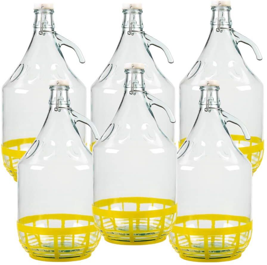 Superbutelki 6X Gąsior 5L Balon, Dama, Butelka Na Wino Z Korkiem - Ceny ...